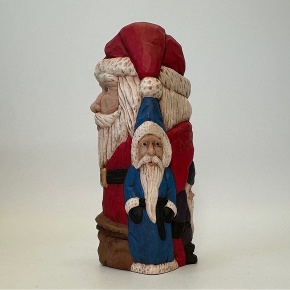 SNO VALLEY | Holiday | Sno Valley Ceramic Carved Look Painted Santa 3d ...